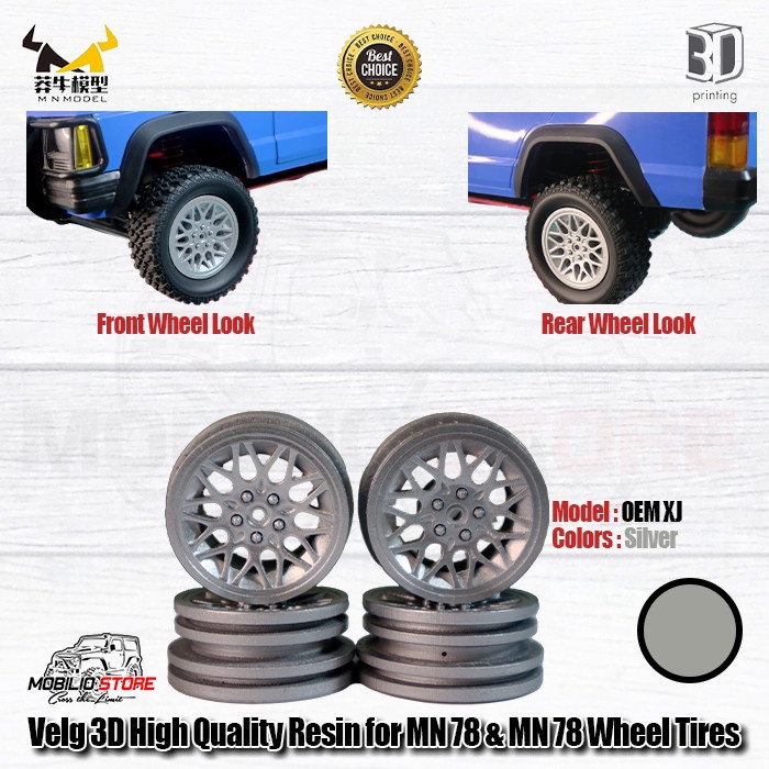 Jual Velg 3D Resin RC MN WPL Mini Scale for MN78 Hex 5 OEM Quality Look ...