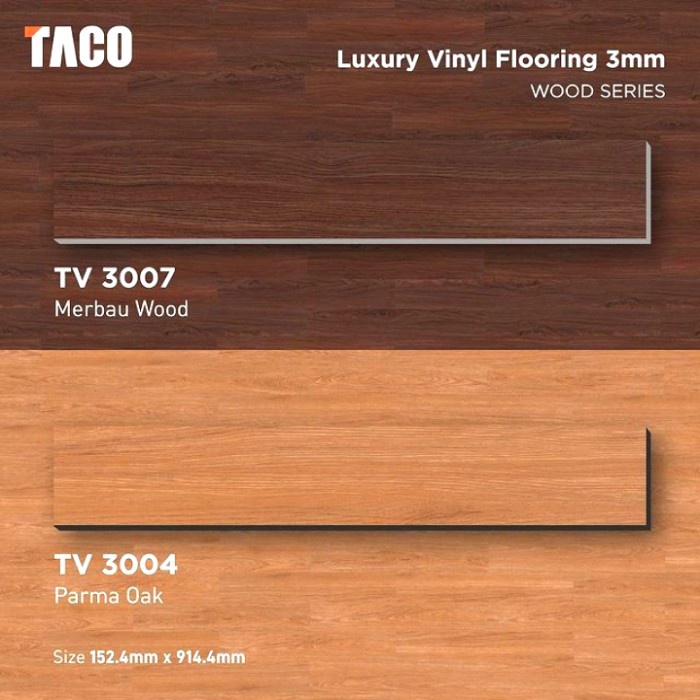 Jual TACO LANTAI VINYL TEBAL 3MM MOTIF KAYU /WOOD SERIES - TV 3020 ...