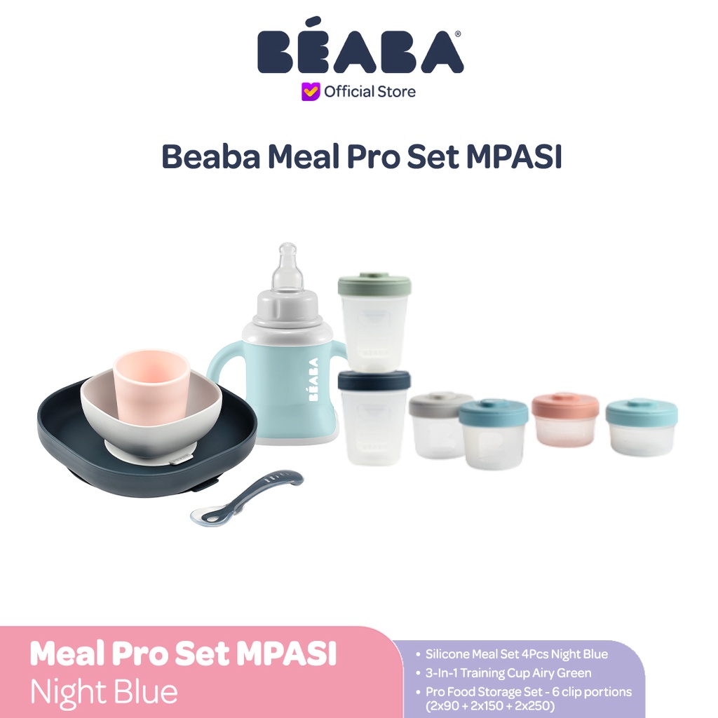 Jual Beaba Meal Pro set MPASI Night Blue - Paket Perlengkapan Makan ...