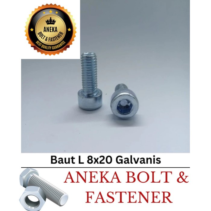 Jual Baut L 8x20 Galvanis | Shopee Indonesia