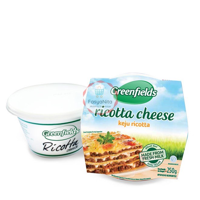 Jual GREENFIELDS RICOTTA CHEESE / KEJU RICOTTA 250GR | Shopee Indonesia