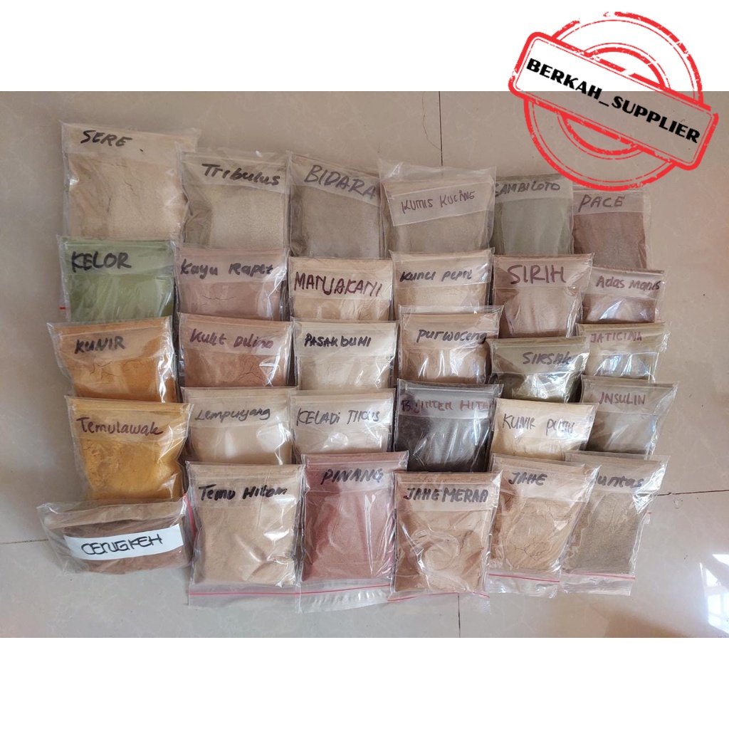 Jual Aneka Teh jamu Herbal bubuk 100gr - Jamu rempah - kunyit - jahe ...