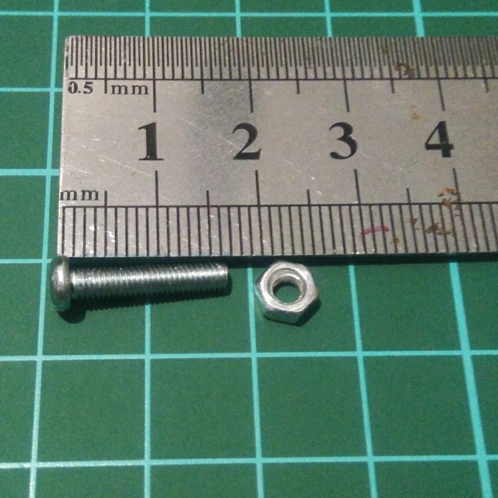 Jual mur baut baud 3mm 3 mm panjang 15mm m3(100pc) Tyas Elektro ...