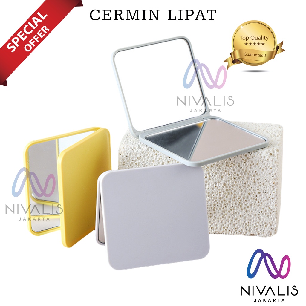 Jual NIVALIS JAKARTA KACA CERMIN LIPAT PORTABLE PERSEGI 2 SISI TRAVEL ...