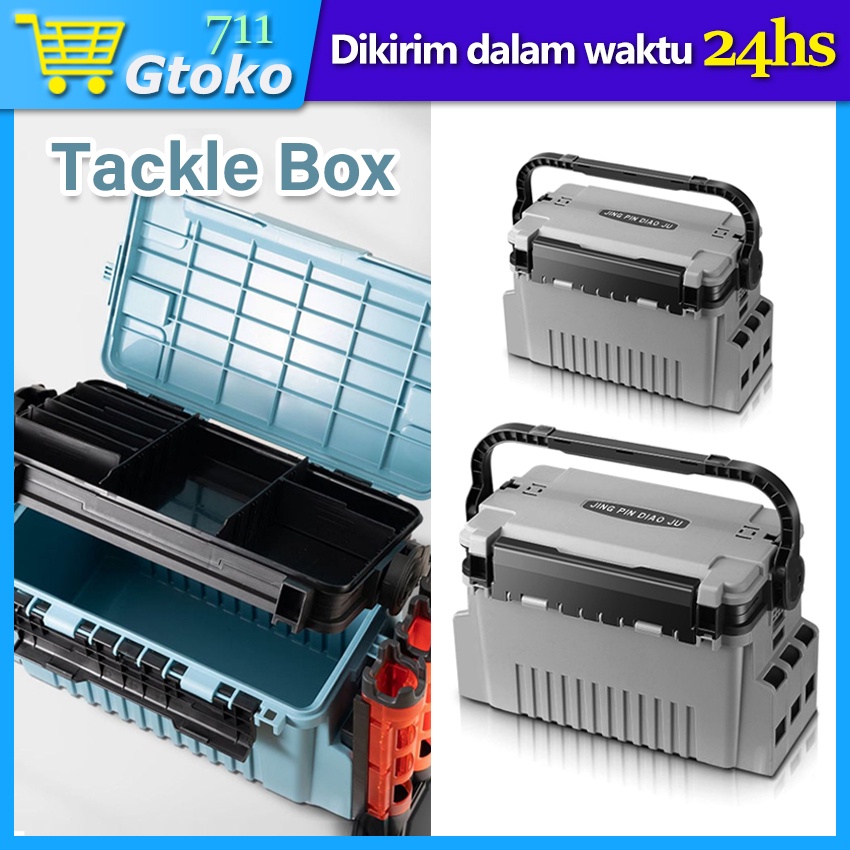 Jual Tackle Box Kotak Peralatan Pancing Jigging Lure Box Fishing Box Mancing Serbaguna Besar ...