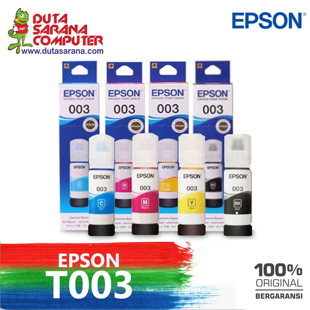 Jual Tinta Epson 003 T003 L3110 L3150 L1110 L3101 L5190 Tinta Epson 100% Ori MURAH | Shopee ...