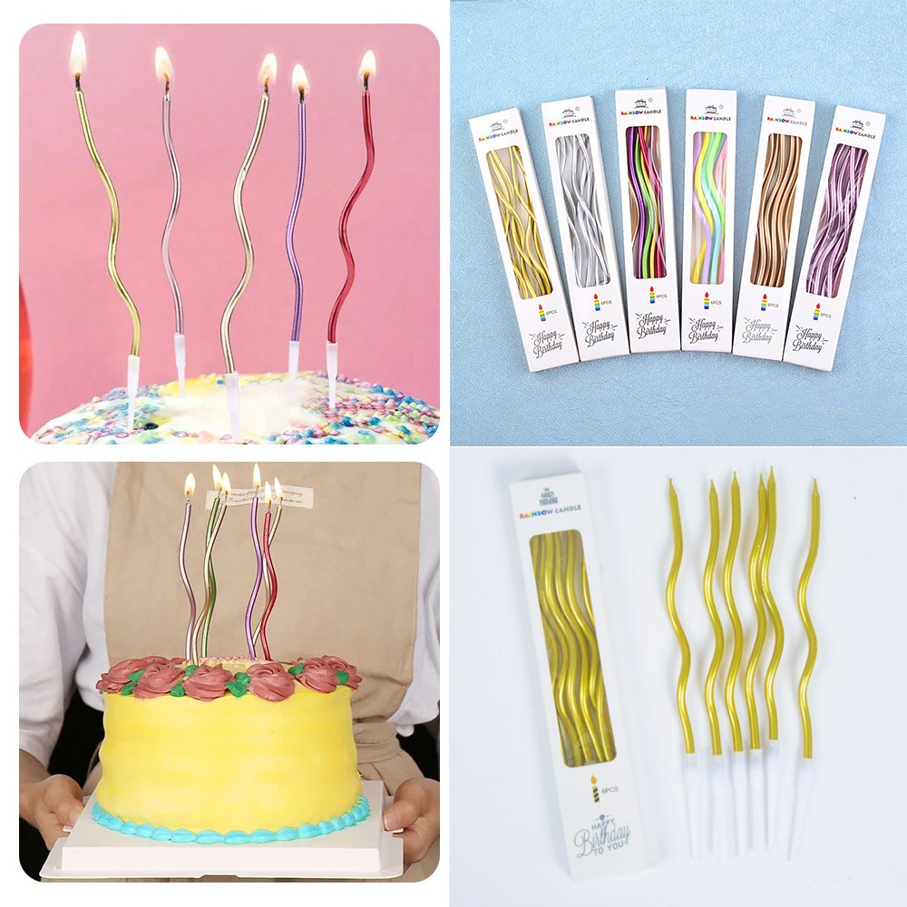 Jual Lilin Spiral Warna Metalik Lilin Dekorasi Pesta Ulang Tahun ...