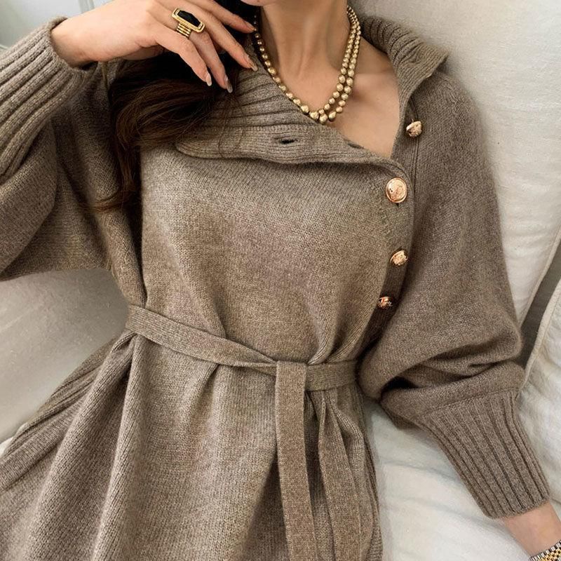 Jual IMPORT HAE RA WOMAN KNIT WINTER LONG DRESS HIGH NECK BAJU TERUSAN ...