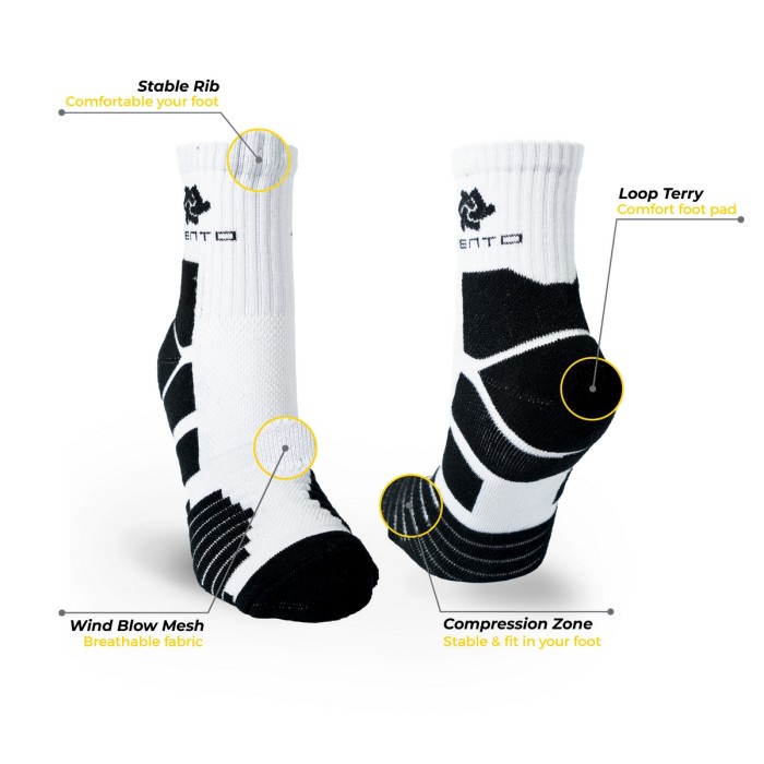 Jual Tiento Compression Socks To Go Black Quarter Anti Bacterial ...