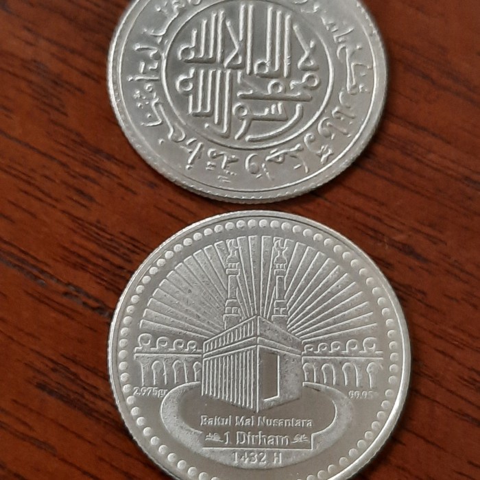 Jual LOGAM MULIA 1 DIRHAM WAKALA BAITUL MAL KOIN PERAK MURNI LM FINE ...