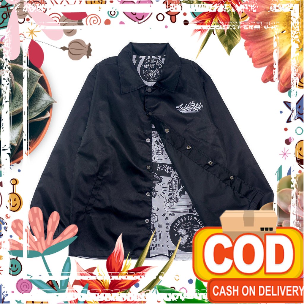 Jual Jacket Windbreaker SOLDIERSIDE / Coach Jacket Hitam "Street King ...