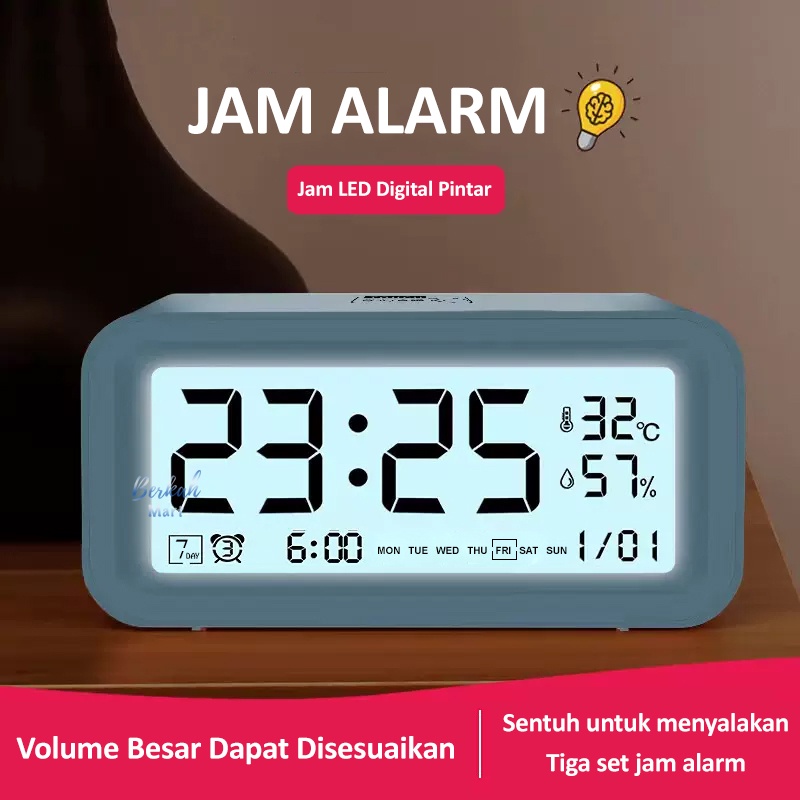 Jual Smart Digital Clock Jam Alarm Weker Dengan Lampu LED Backlight ...