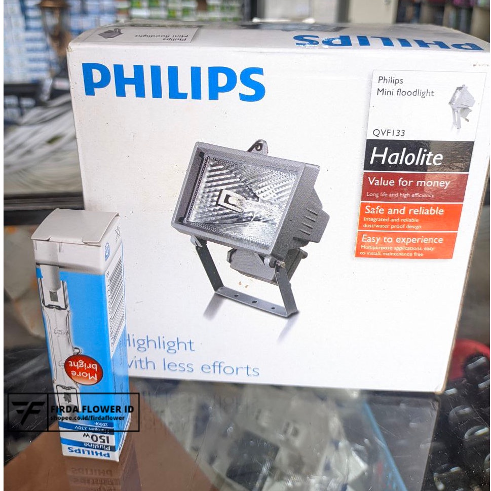 Jual LAMPU SOROT HALOGEN PHILIPS 150 WATT HALOLITE QVF-133 SET | Shopee Indonesia