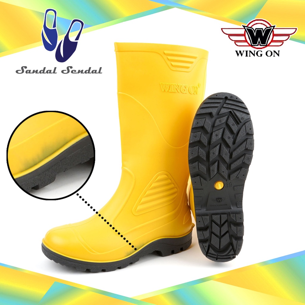 Jual Sepatu Boot Tinggi Wing On Eco 888 Kuning Proyek Kontruksi ...