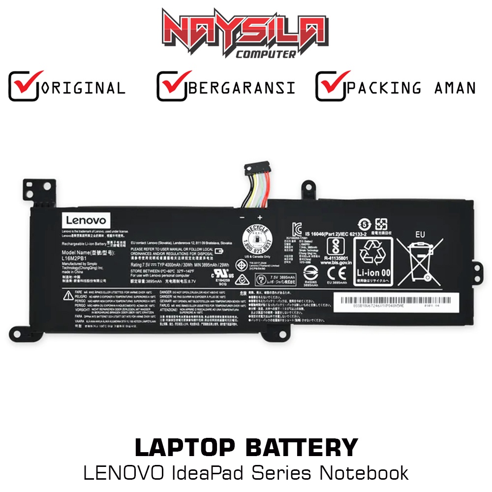 Jual Baterai Laptop Lenovo IdeaPad L16S2PB2, L16C2PB2, L16L2PB1 ...