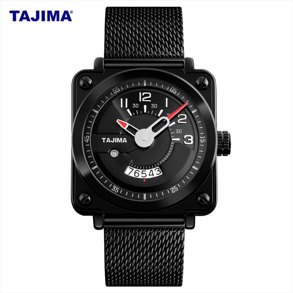 Jual TAJIMA Jam Tangan Pria Analog Date 1938 Mesh Stainless Tahan Air ...