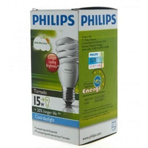 Jual PHILIPS Tornado Lampu Ulir Spiral 15 Watt Putih | Shopee Indonesia