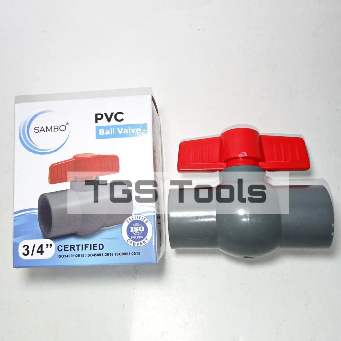 Jual Ball Valve PVC 3/4 Inch Stop Kran PVC 3/4" - SAMBO | Shopee Indonesia