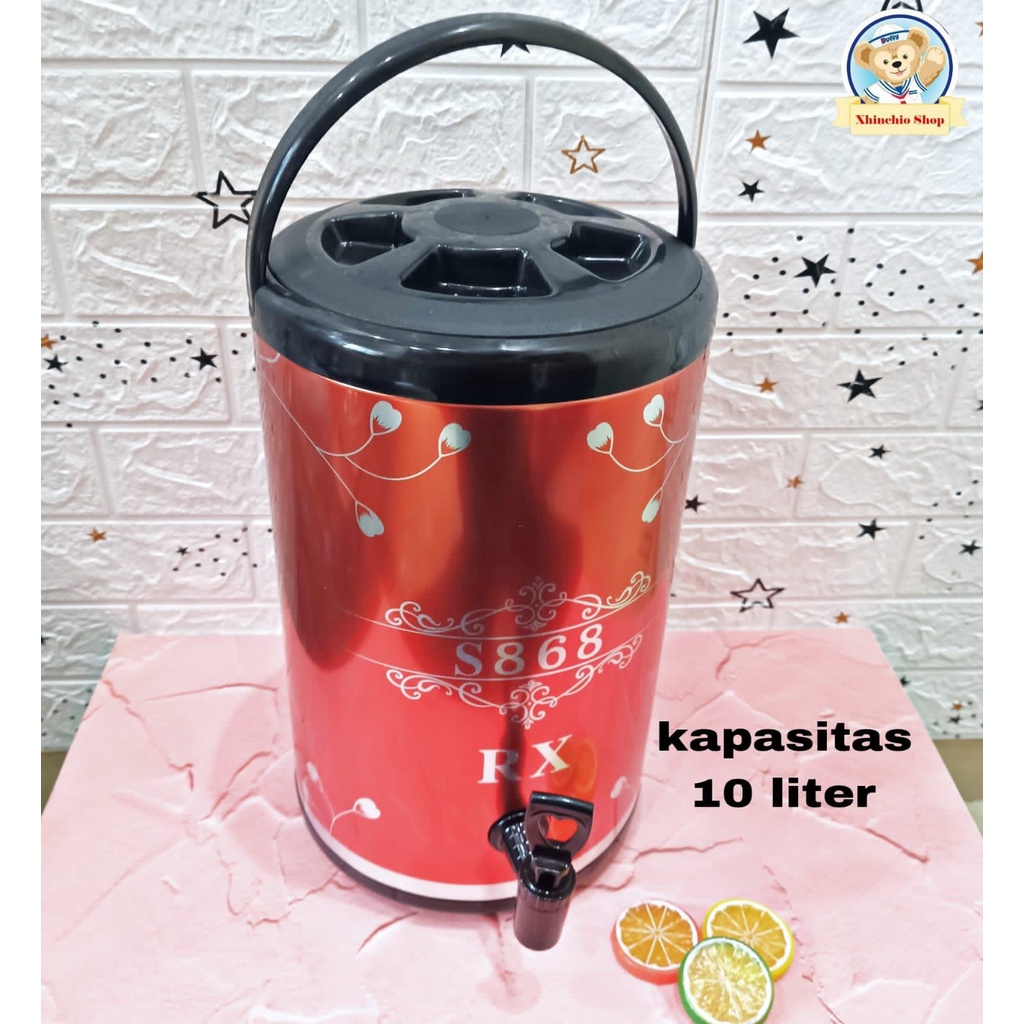 Jual Milk Tea Bucket Ukuran 10 Liter Bermotif/Dispenser Serbaguna ...