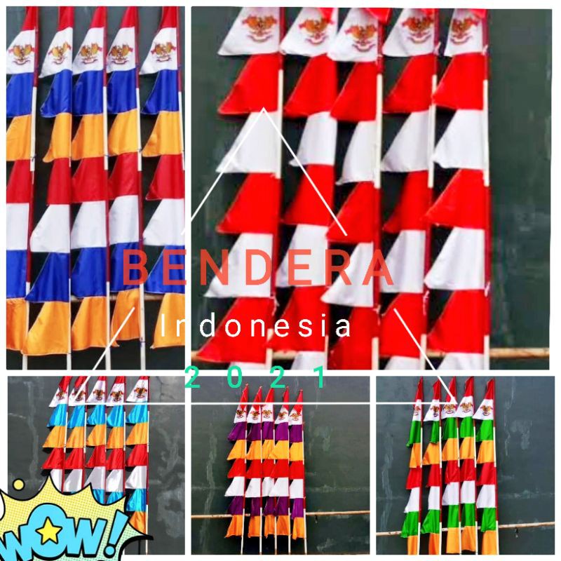 Jual BENDERA UMBUL UMBUL AGUSTUSAN WARNA WARNI MERAH PUTIH 8MATA 2,7m (PROMO) | Shopee Indonesia