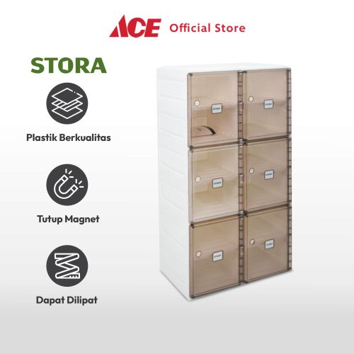Jual Ace Stora Lemari Sepatu Lipat 12 Tingkat - Putih Organizer Sandal ...