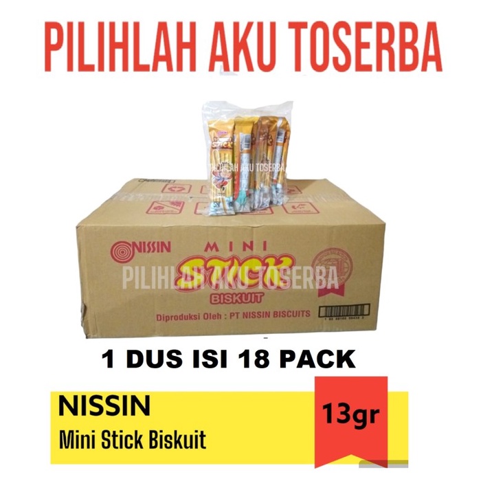 Jual Biskuit Nissin MINI STICK 13 gr - ( HARGA 1 DUS isi 18 pack ...