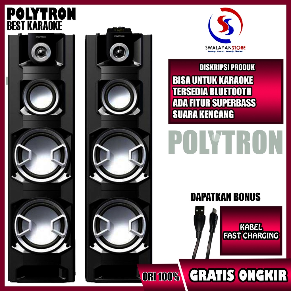 Jual SPEAKER POLYTRON AKTIF SPEAKER PAS 8EF22 8 INCH BLUETOOTH SPEAKER ...