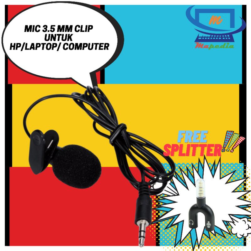 Jual Clip Klip On Microphone 3.5mm Mic Kecil HP Komputer PC Laptop ...