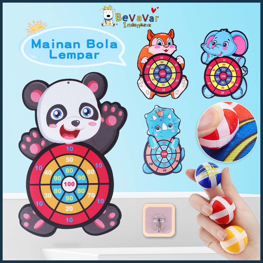 Jual BEVAVAR Mainan Lempar Bola Dinding Dart Board Anak/Lempar Bola ...