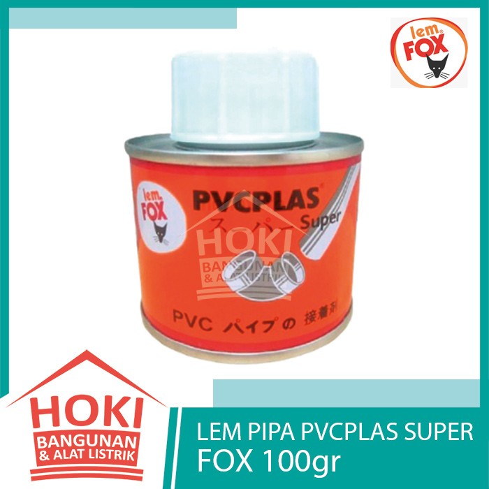 Jual LEM PIPA PARALON FOX PVCPlas Super 100gr - Perekat Kaleng 100 gram ...