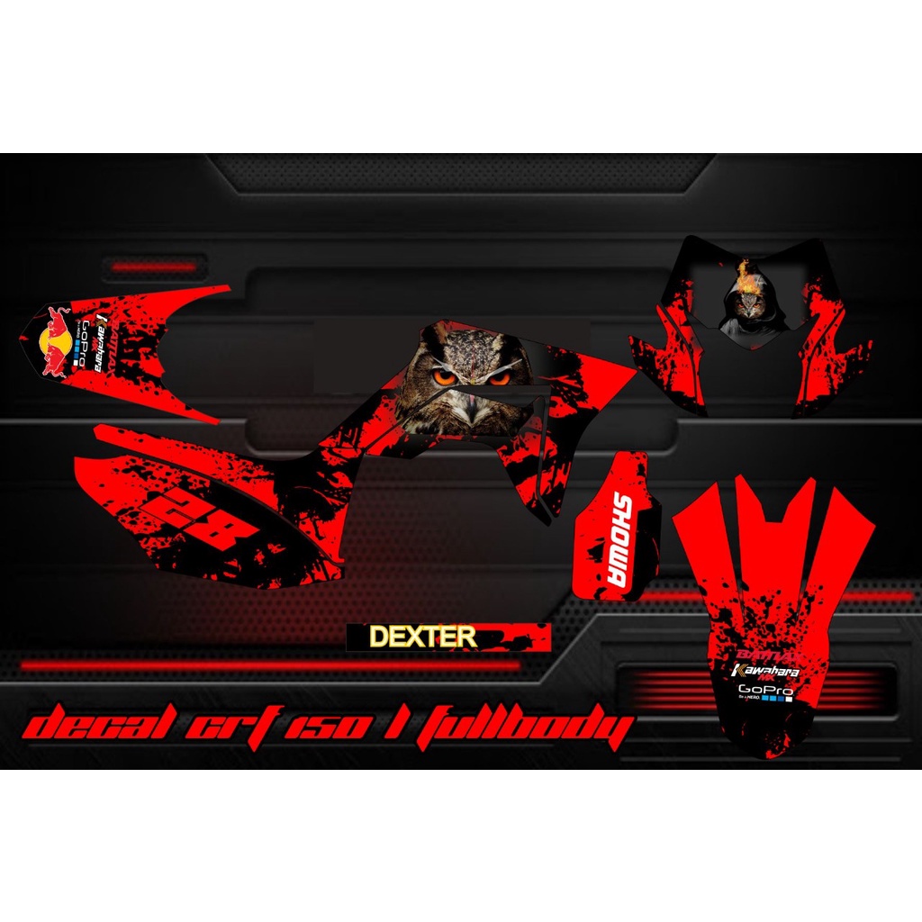 Jual Stiker Striping Motor DECAL MOTOR CRF 150L MOTIF BURUNG KEREN ...