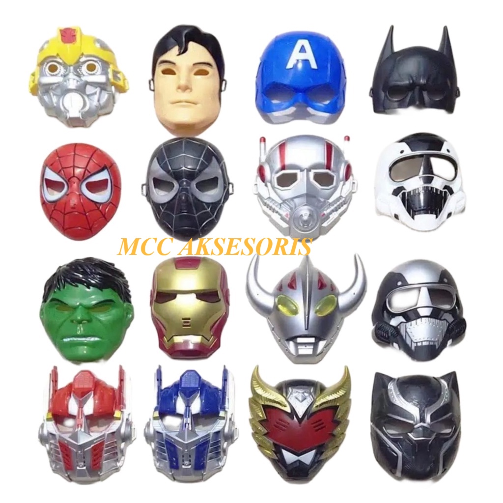 Jual TOPENG MAINAN ANAK SUPERHERO TERMURAH HULK SPIDERMAN VENOM ...