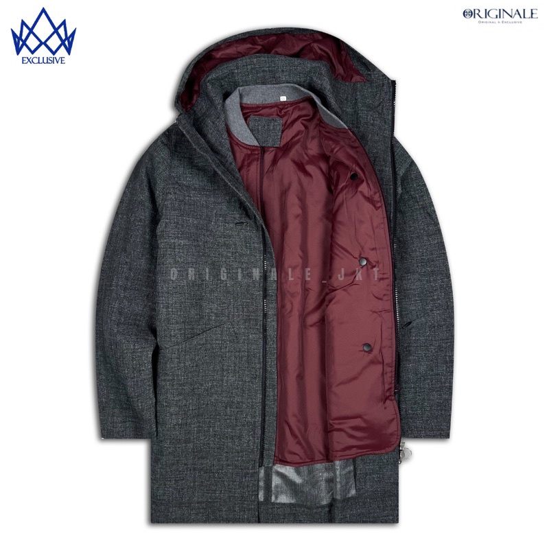 Jual Coat Pria Water-resistant 3-in-1 by LCT - Grey | Shopee Indonesia