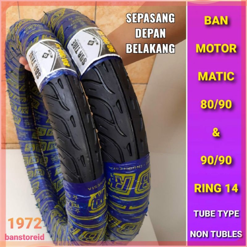 Jual Ban Motor Matic Metik Tubetype / Non Tubeles 80/90 & 90/90 ring 14 ...
