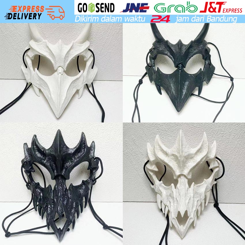 Jual Topeng Tengkorak Naga God Tiger Yasha Tengu Bahan ABS Untuk ...