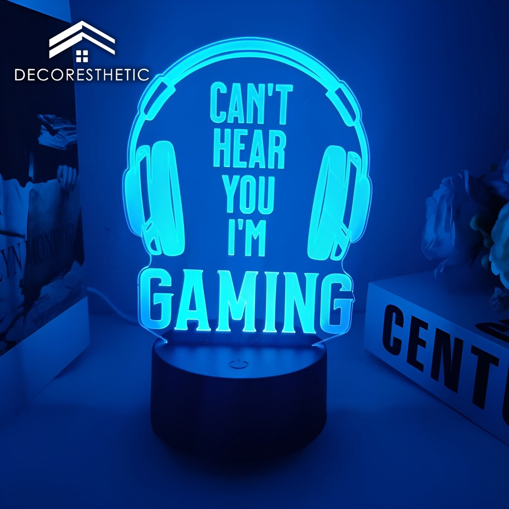 Jual Lampu LED Meja Kamar Gaming Acrylic 3D USB Night Aesthetic Lamp ...
