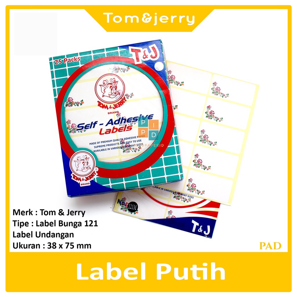 Jual Tom & Jerry - Label Putih Bunga 121 - Pad | Shopee Indonesia