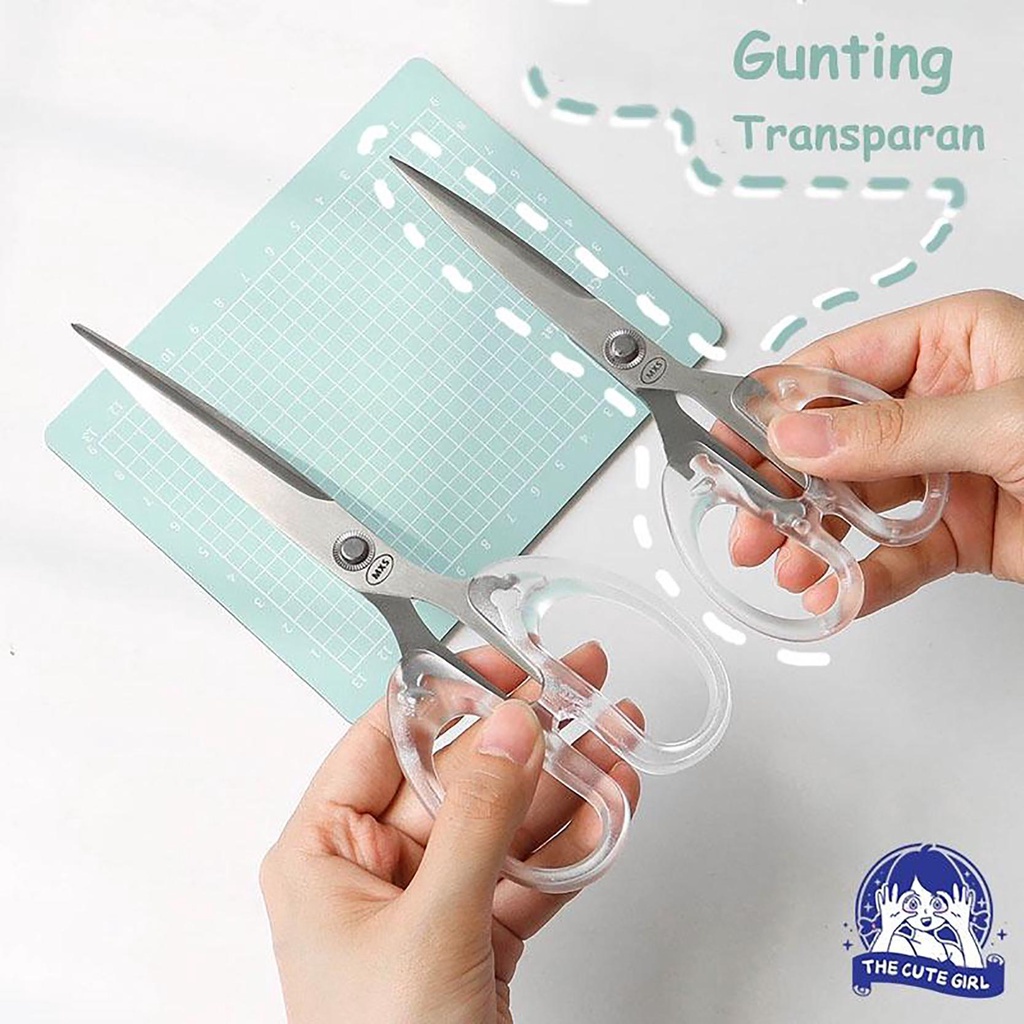 Jual Gunting Kertas Aesthetic Transparan Scissors/ Gunting /Scissors ...