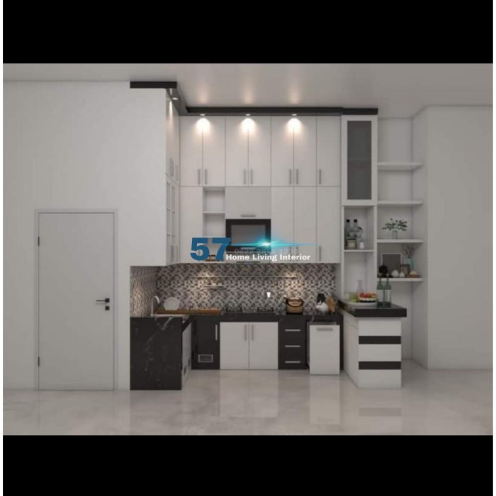 Jual Kitchen Set Dan Meja Bar Free Desain Model Minimalis Bahan Plywood ...