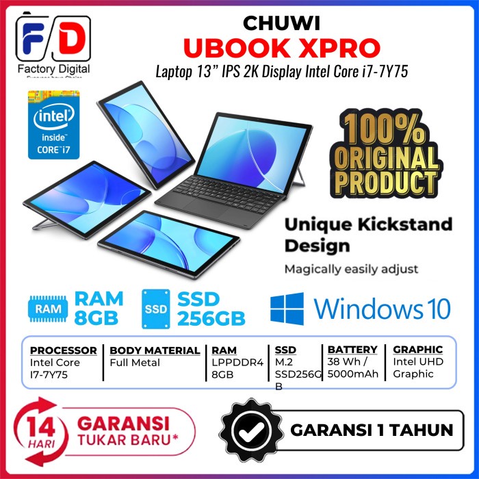 Jual Chuwi UBOOK XPRO 13 Inch 2K RAM 8GB SSD 256GB Intel Core I7 NEW ...