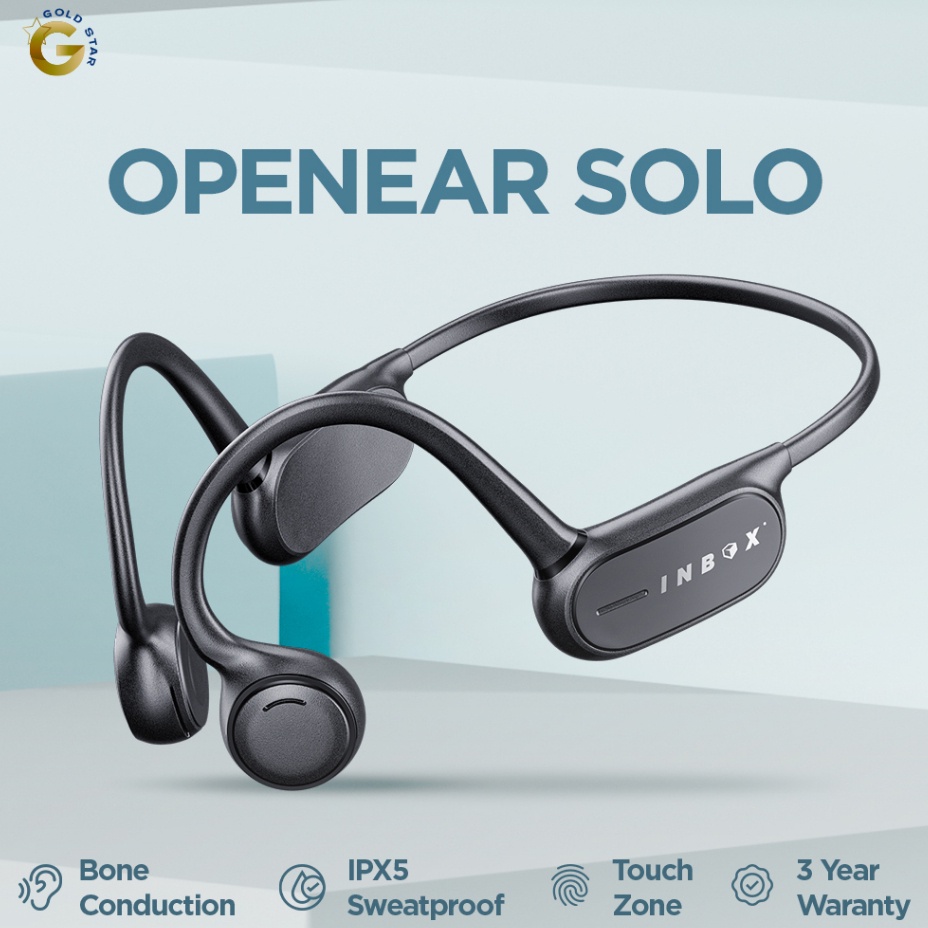 Jual Inbox Open Ear Solo Headset Bluetooth Sporty IPX 5 Bone Conduction Touch Zone | Shopee ...
