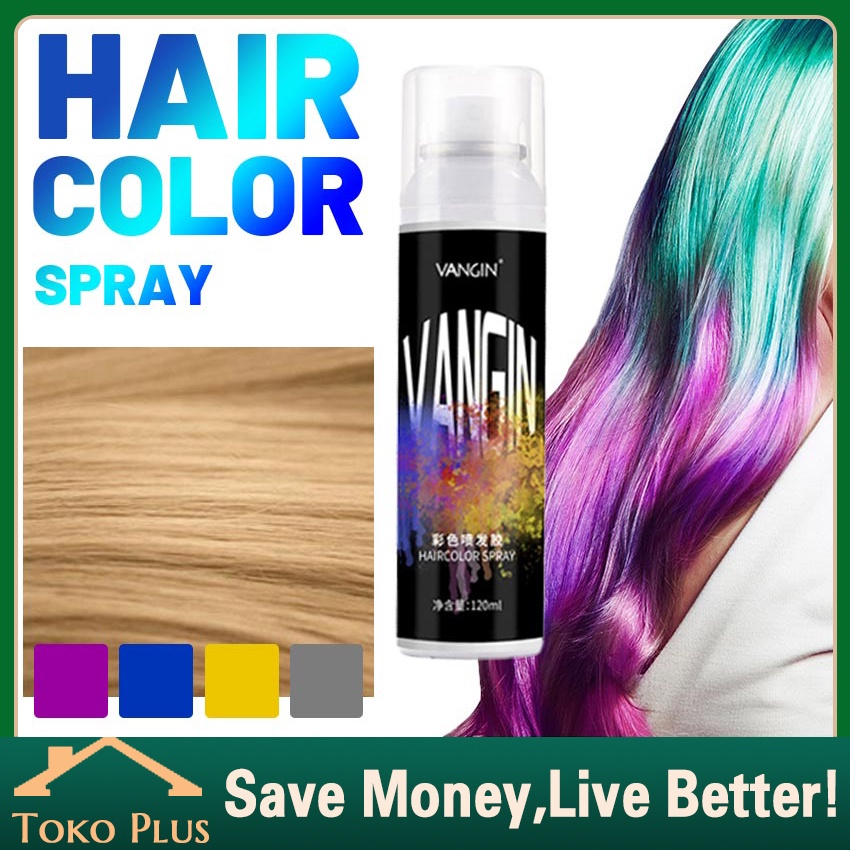 Jual Hair Color Spray non permanent Mermaid Colour 120ML Vangin Colour ...