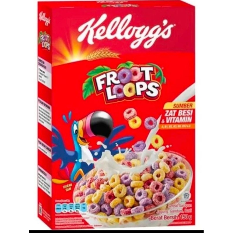 Jual Kelloggs Froot Loops Sereal 150g Shopee Indonesia