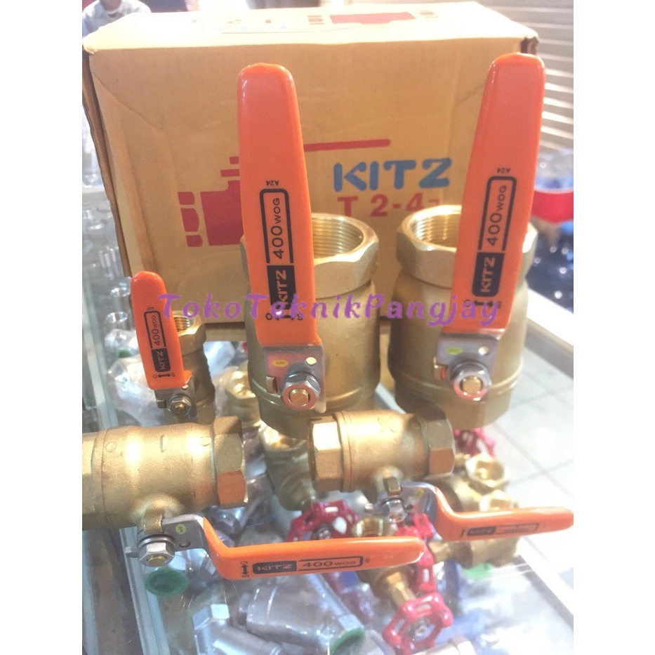 Jual Ball valve Kitz 1/2 inch ; Original 1/2” Kuningan / Brass | Shopee Indonesia