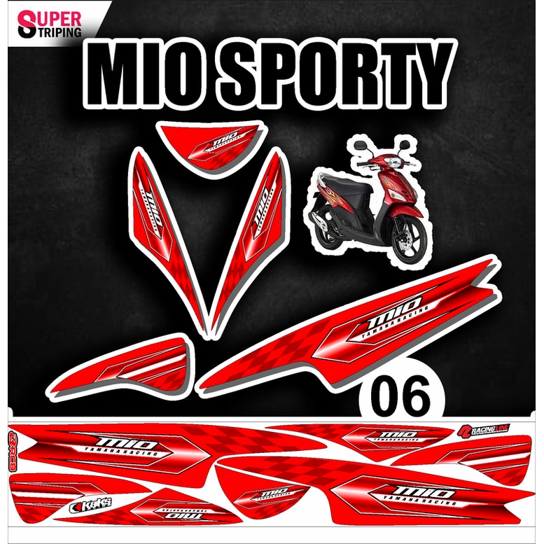 Jual STICKER MIO SPORTY Varian 06 - Desain Striping List Lis Stiker ...