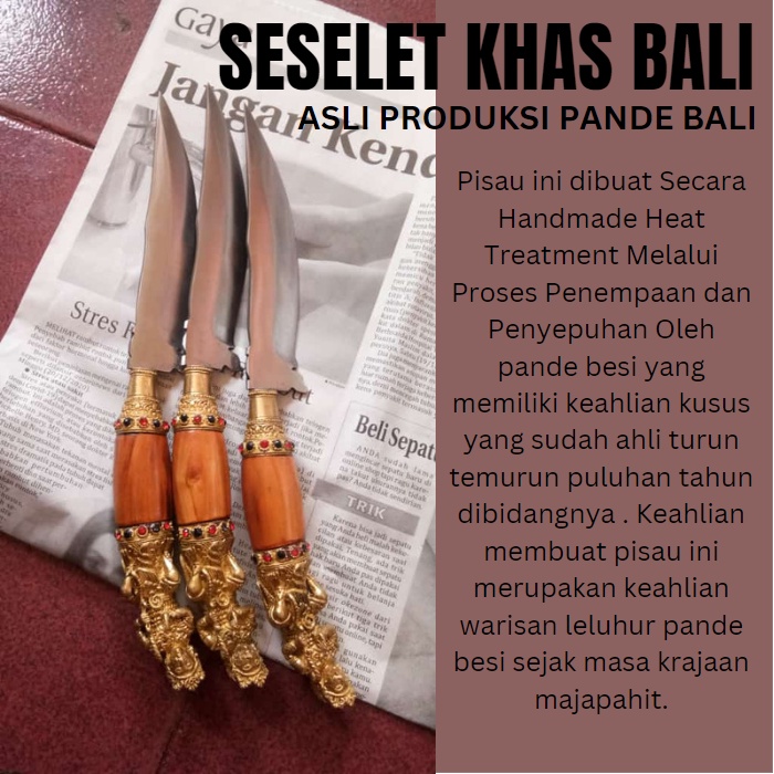 Jual Pisau Dapur Tiuk Bali Khas Bali Seselet - Produk Asli Bali ...