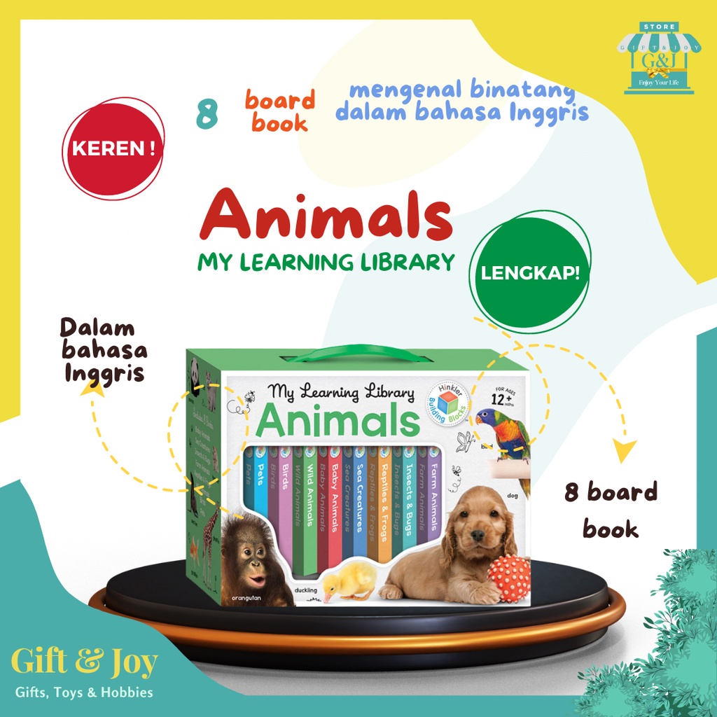 Jual My Learning Library Animals (8 board books tentang macam-macam ...