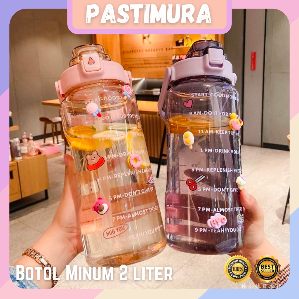 Jual [PSM] Botol Minum 2 Liter Jumbo Motivasi Penanda Waktu Quifit ...