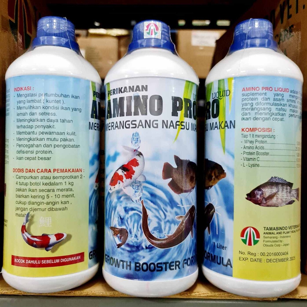 Jual JUAL AMINO PRO LUQID 1 LITER OBAT VITAMIN IKAN DENGAN ASAM AMINO PENAMBAH NAFSU MAKAN IKAN ...