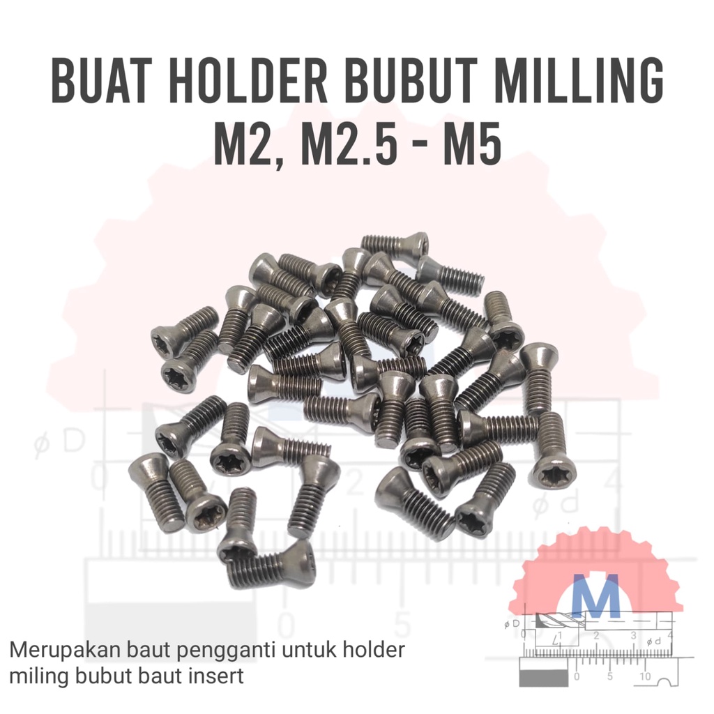 Jual MCH Baut insert Holder bubut miling baut baut bintang semua ukuran ...